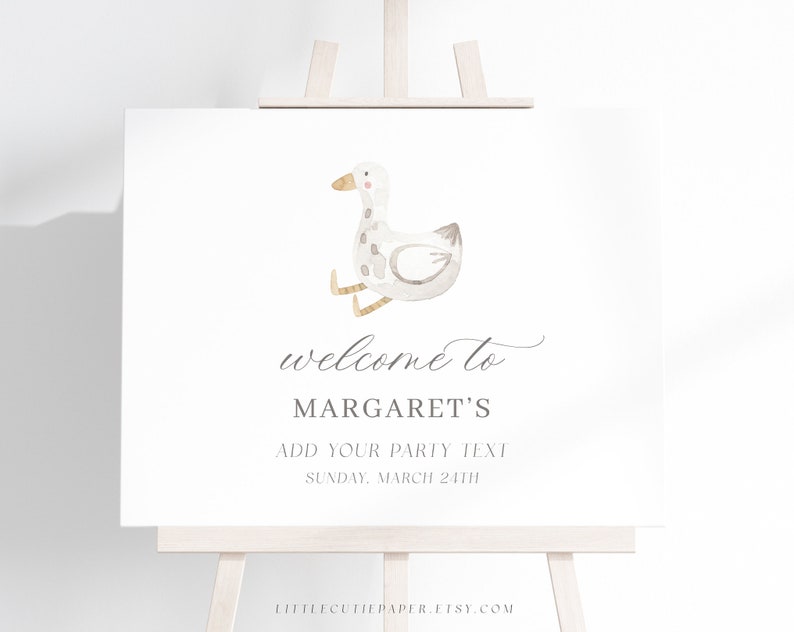 Editable Duck Welcome Sign Template, Vinyl Banner, Welcome Backdrop ...
