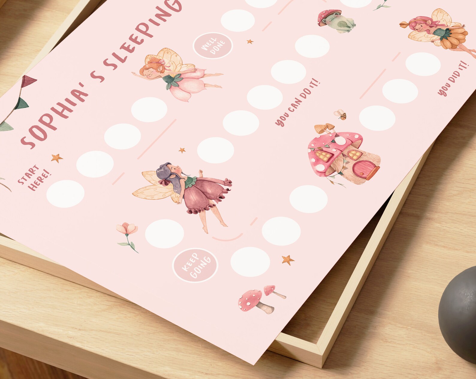 Editable Fairy Reward Chart, Sleep Reward Chart, Girls Reward Chart ...