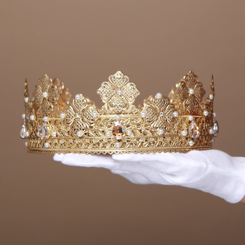 King Crown Men's Crown Baroque Crown Male crown Groom | Etsy