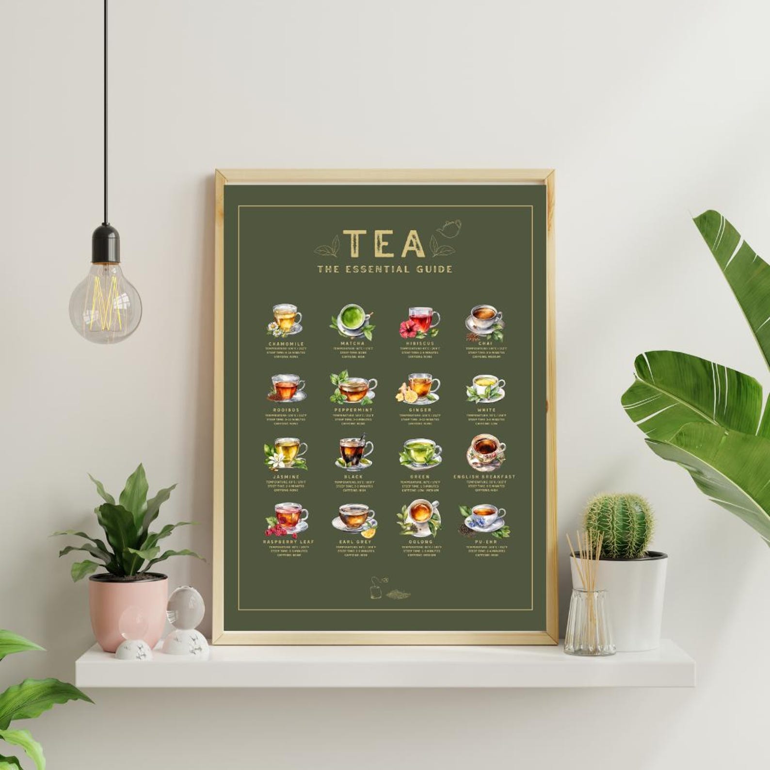 Tea Guide [green], Essential Tea Guide, Kitchen, Café, Chai Lovers ...