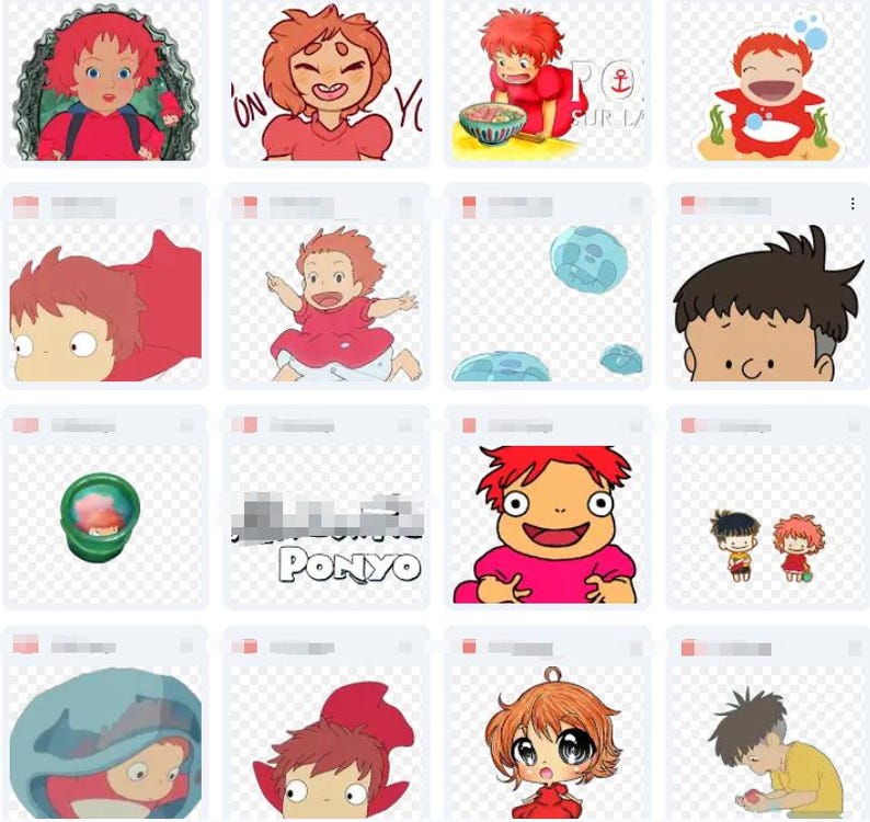 100 Ponyo Png Bundle, Clipart, Transparent Background, High Quality - Etsy