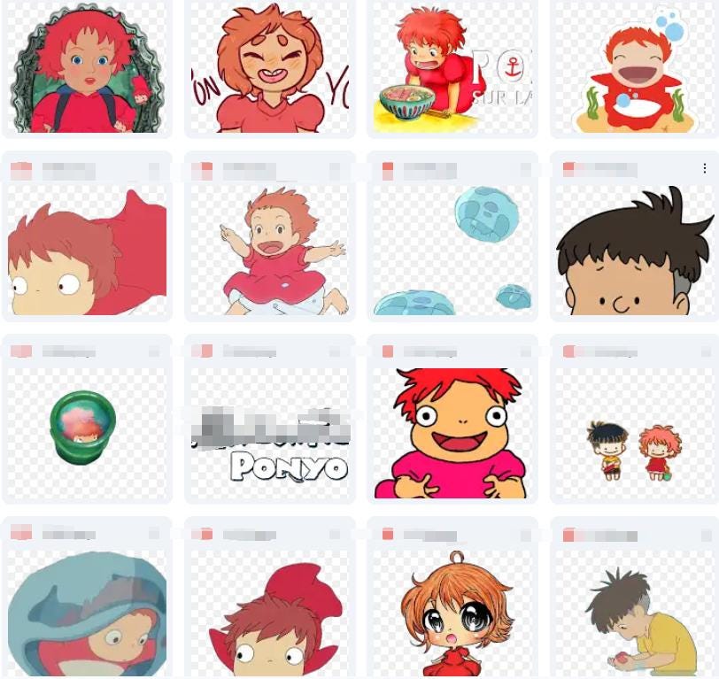 100 Ponyo Png Bundle, Clipart, Transparent Background, High Quality - Etsy