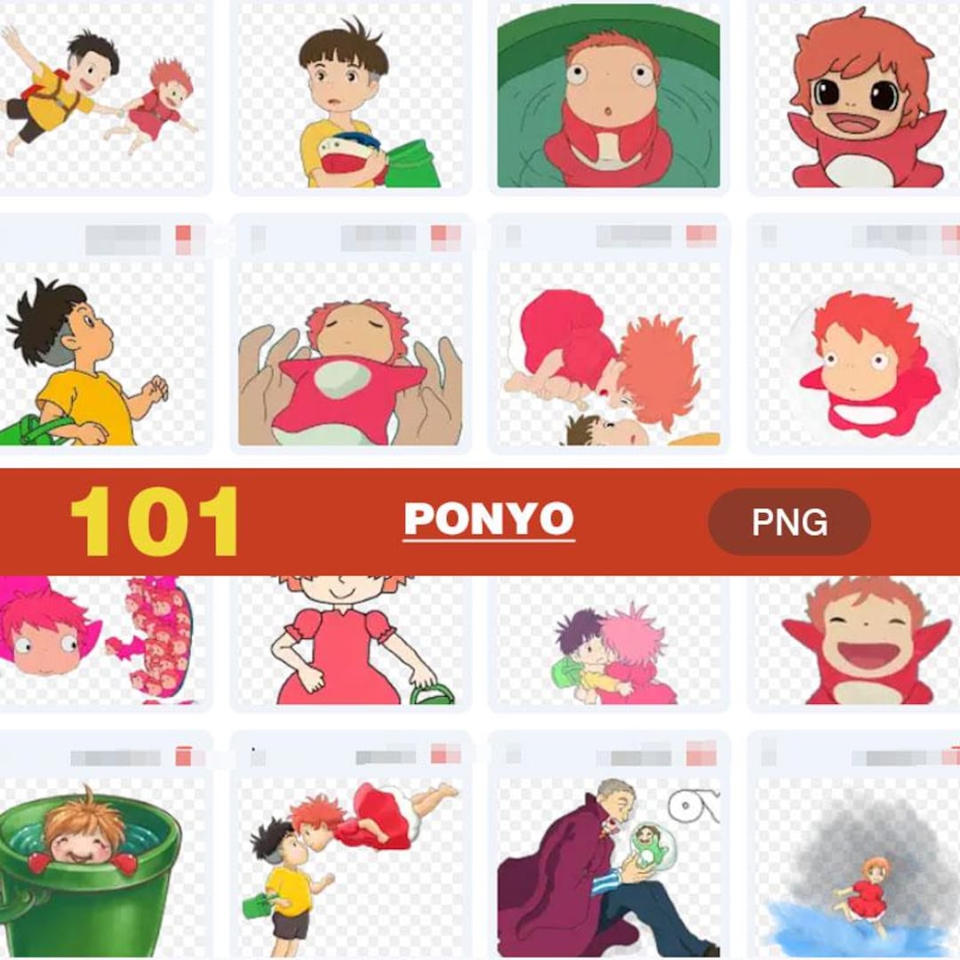 100 Ponyo Png Bundle, Clipart, Transparent Background, High Quality - Etsy