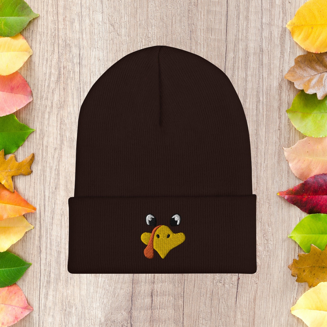 Turkey Beanie Hat Thanksgiving Beanie Hat Turkey Face Beanie - Etsy