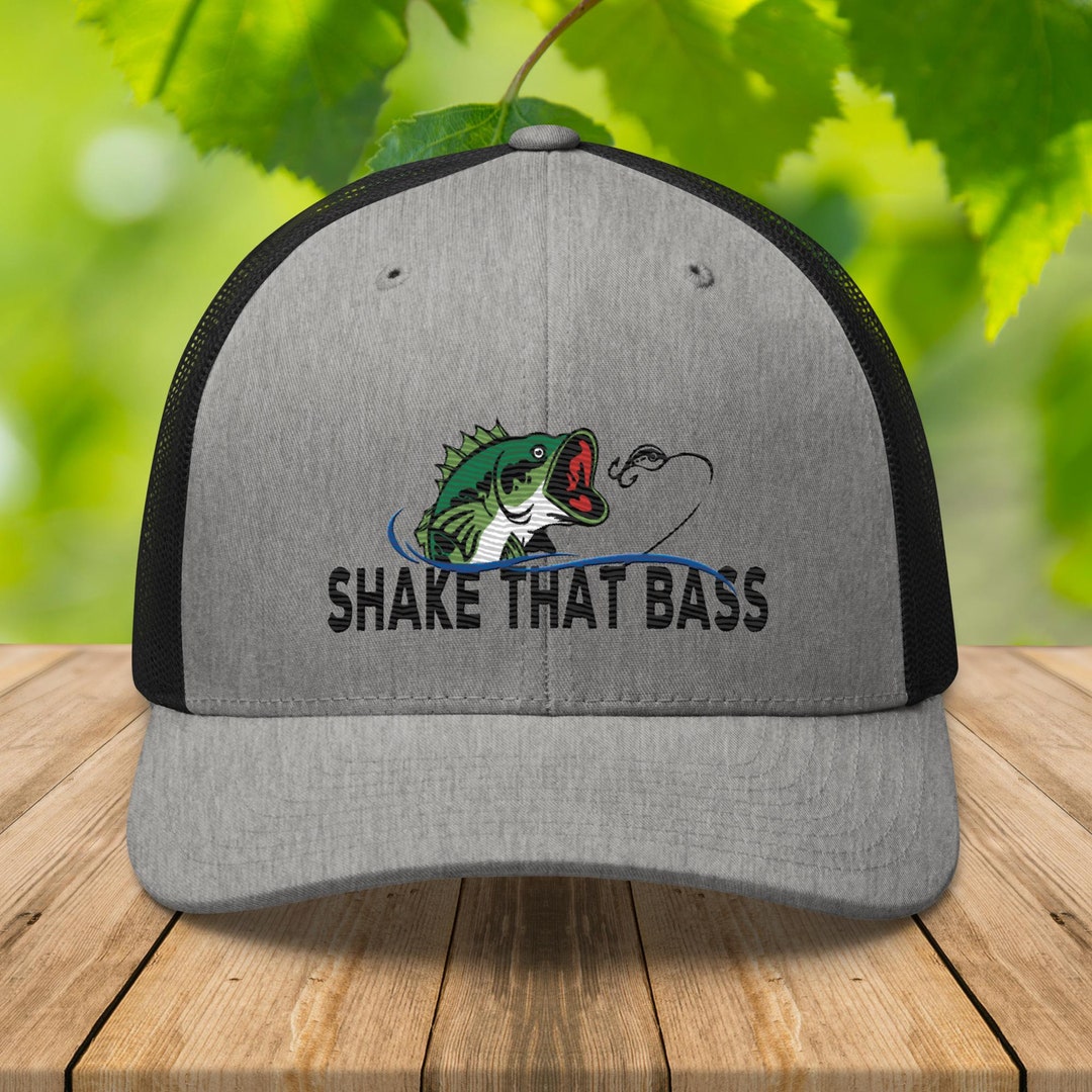Shake That Bass Trucker Hat, Bass Fishing Hat, Fisherman Trucker Hat ...