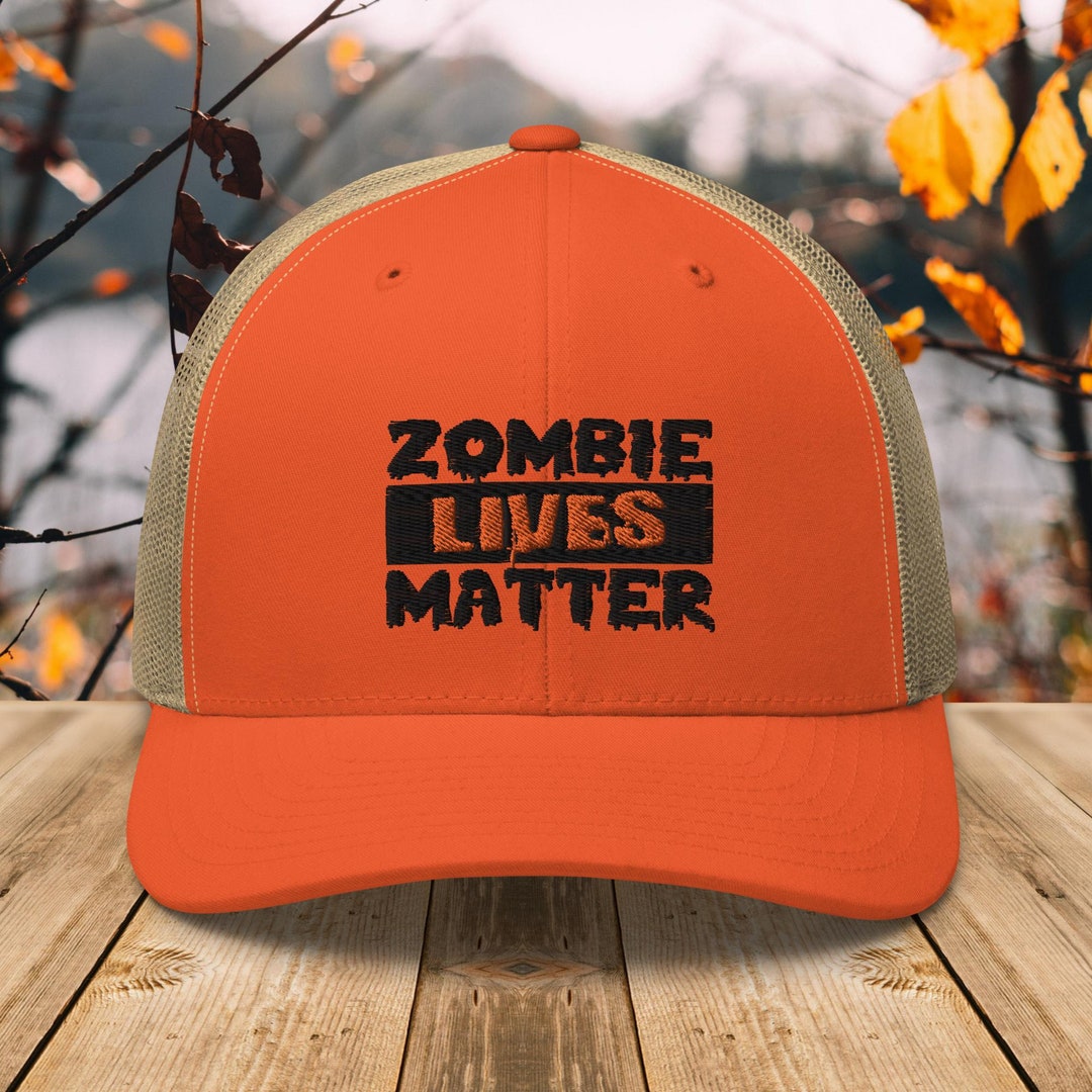 Zombie Lives Matter Hat, Halloween Hat, Spooky Season Hat, Zombie Hat ...