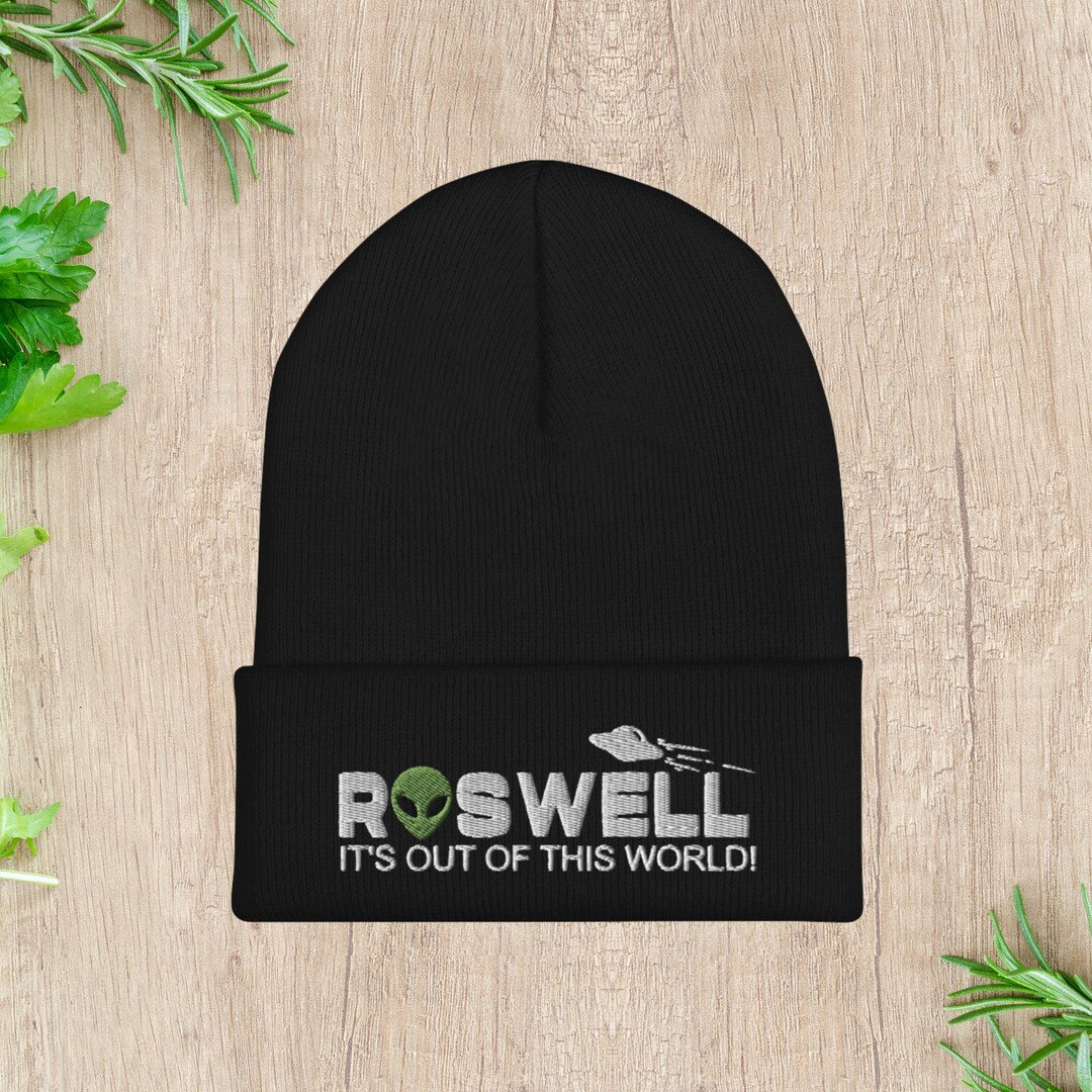 UFO Alien Beanie Hat, Roswell New Mexico Beanie, Space Explorer, Alien ...