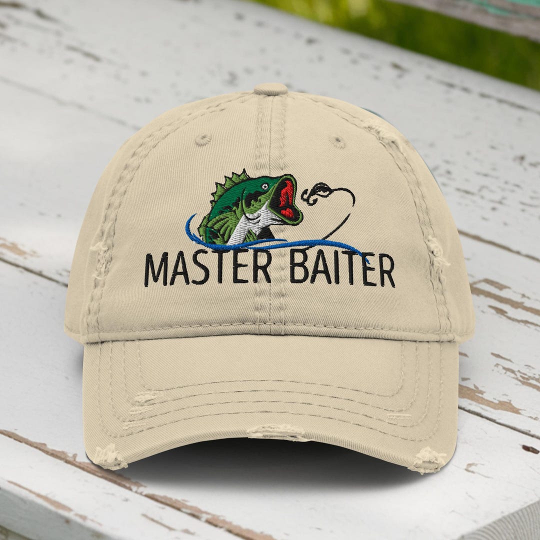 Bass Fishing Hat, Master Baiter, Fishing Dad Hat, the Outdoors ...