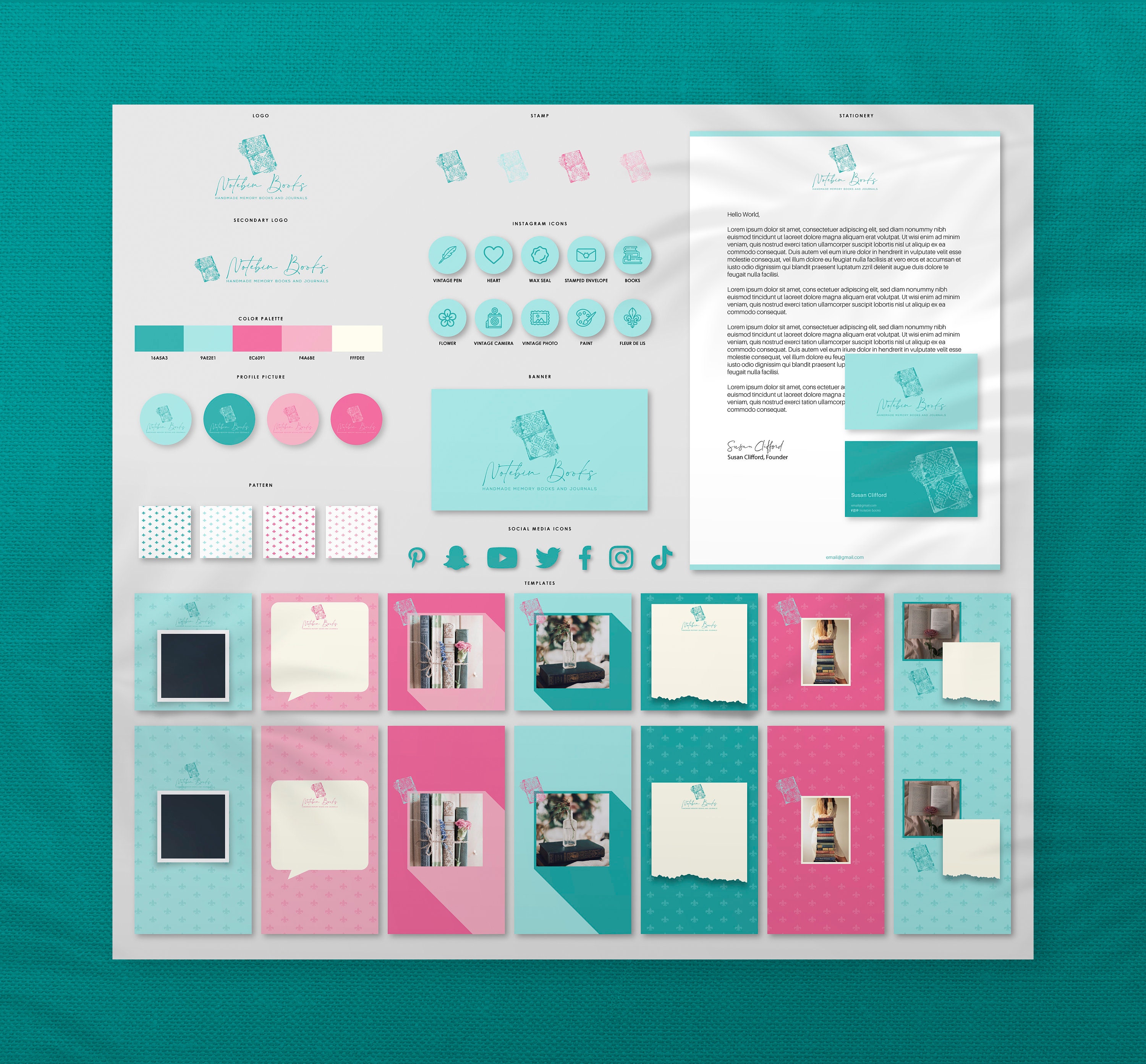 Brand Identity Kit Custom Logo With Social Media Branding Kit - Etsy