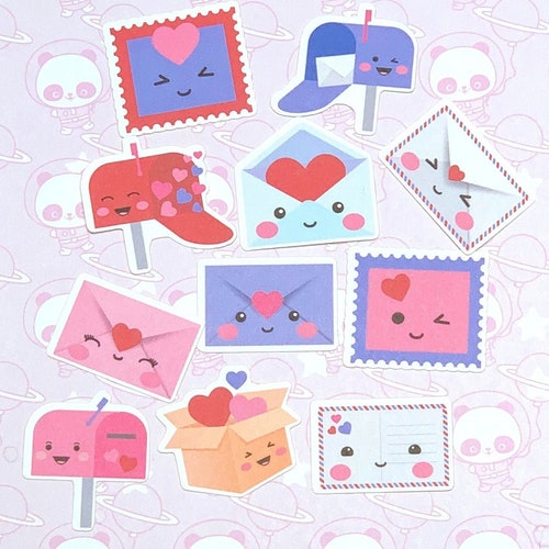 Happy Mail Kawaii Stickers - Etsy