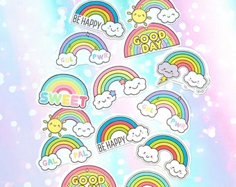 Rainbow Stickers | Etsy UK