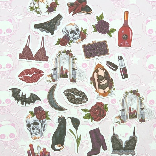 35 Pack Paper Pastel Goth Stickers SET 8 | Etsy