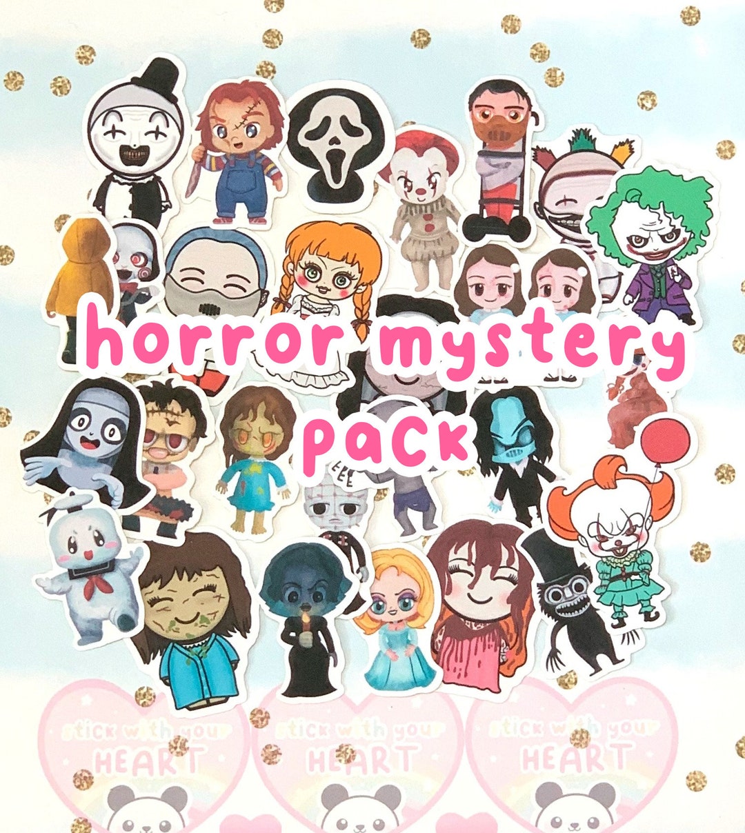 Paper Horror Movie Film Mystery Surprise Stickers Set - Etsy