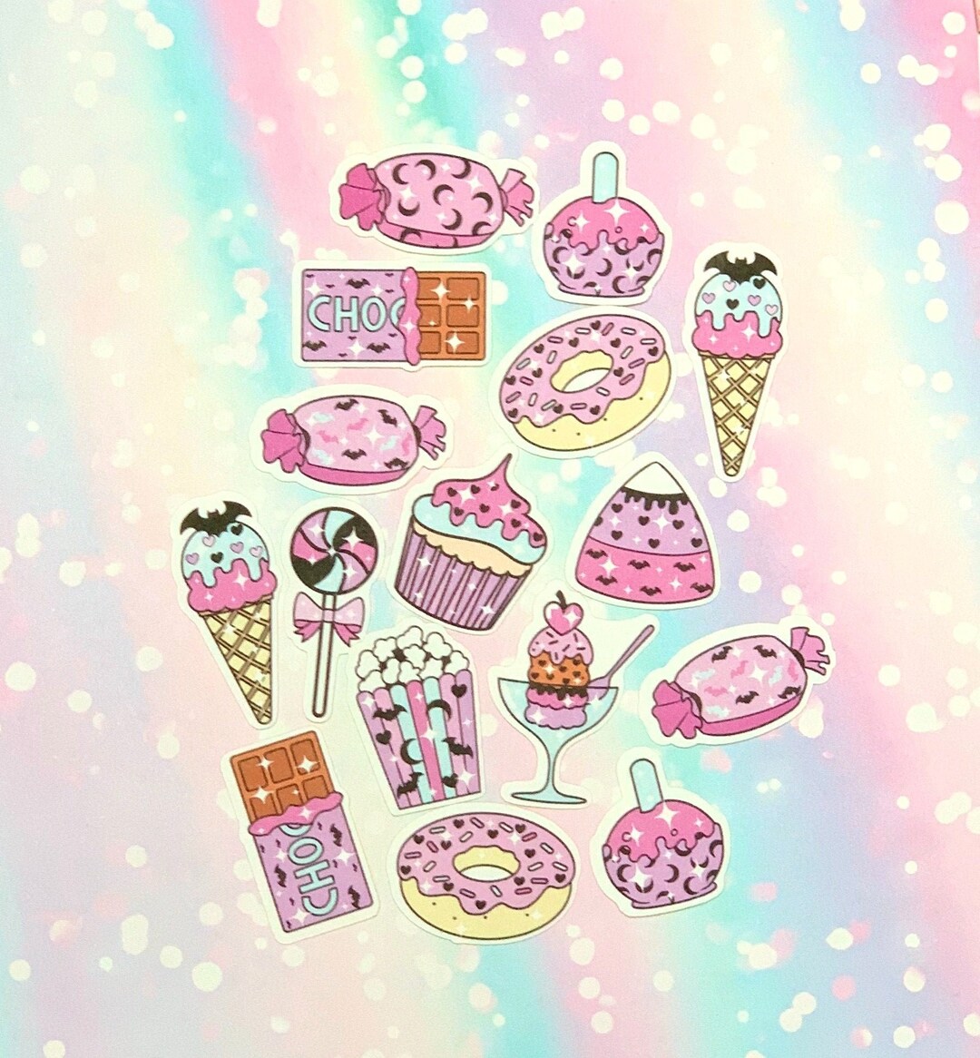 30 Pack Paper Pastel Goth Sweet Desserts Stickers Set - Etsy