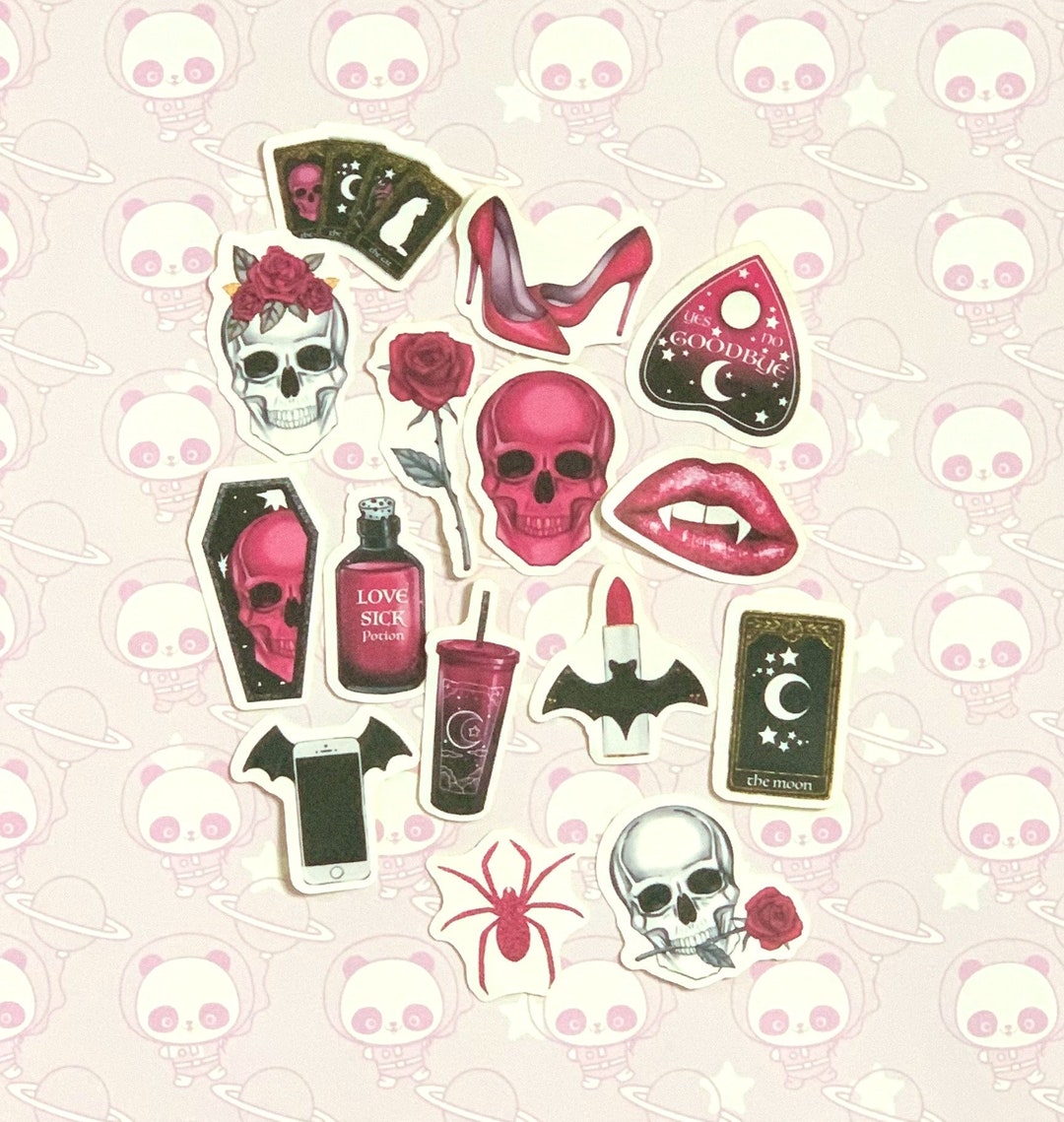 30 Pack Paper Pink Glamour Vampire Stickers - Etsy