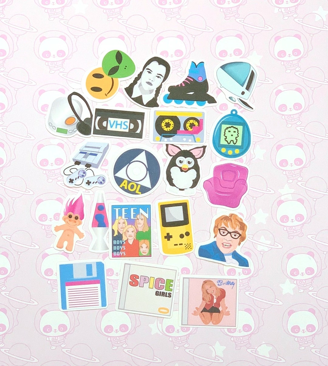 40 Pack Paper Retro 90s Stickers - Etsy
