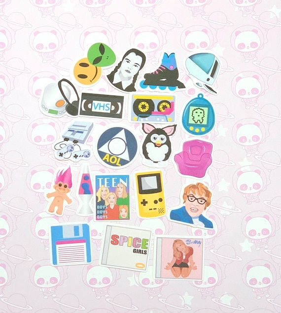 40 Pack Paper Retro 90s Stickers - Etsy