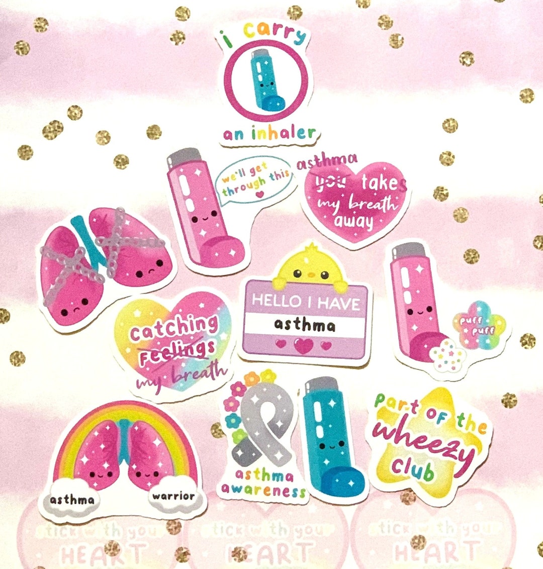 25 Pack Paper Asthma Warrior Stickers - Etsy