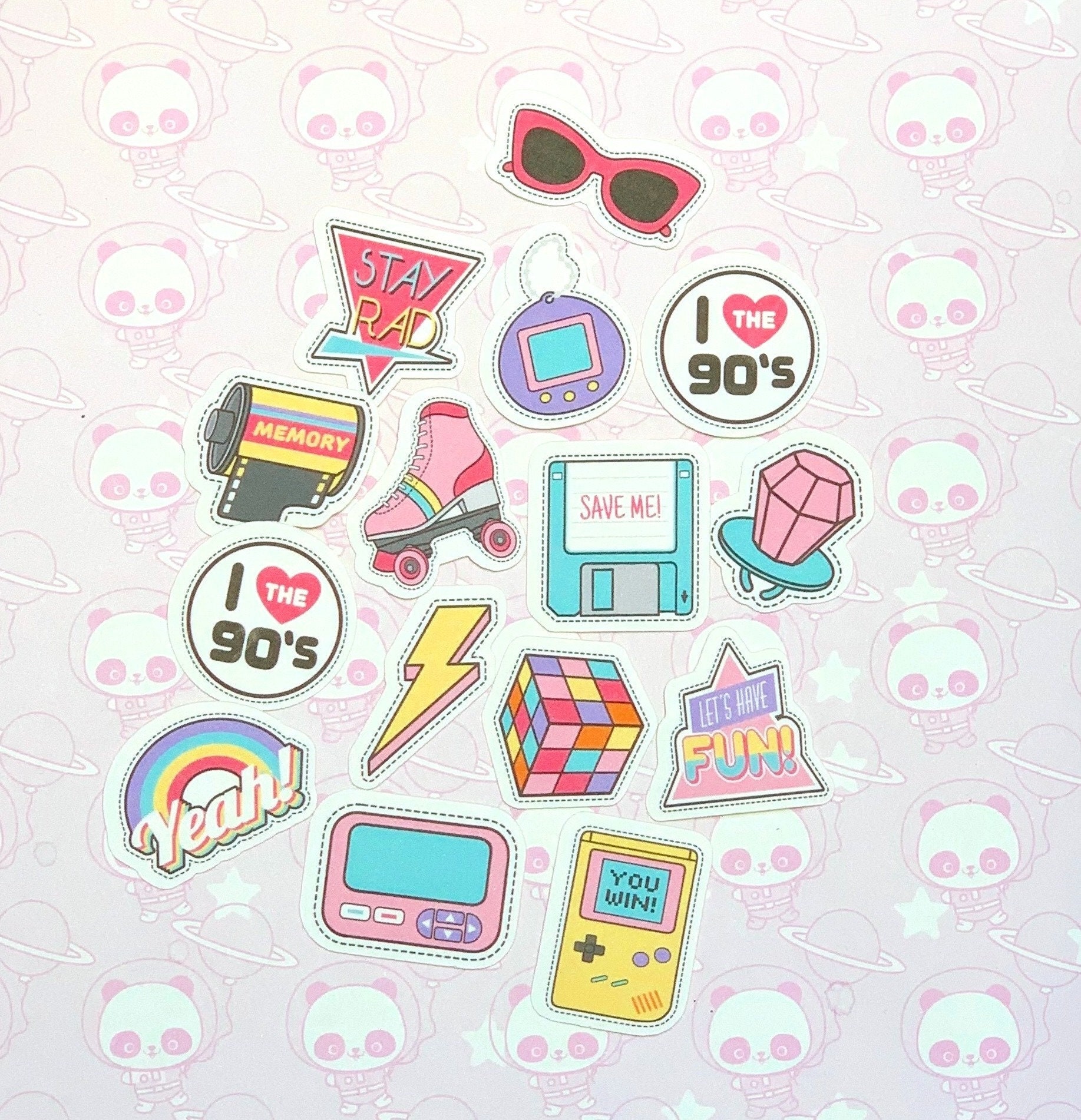 40 Pack Paper Retro 90s Girl Stickers SET 5 - Etsy UK