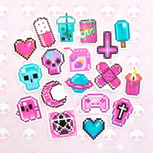 35 Pack Paper Pastel Goth Stickers SET 8 - Etsy
