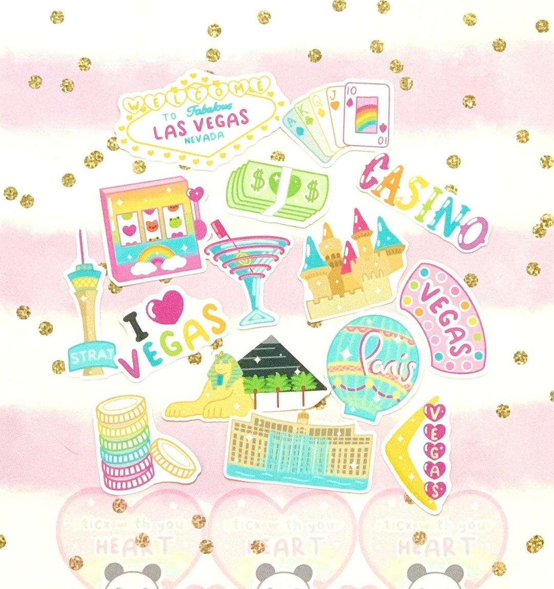 35 Pack Paper Las Vegas Stickers - Etsy