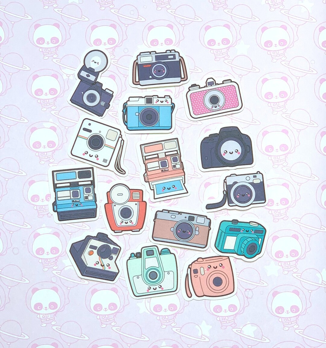 25 Pack Kawaii Vintage Cameras Photography Stickers Set - Etsy