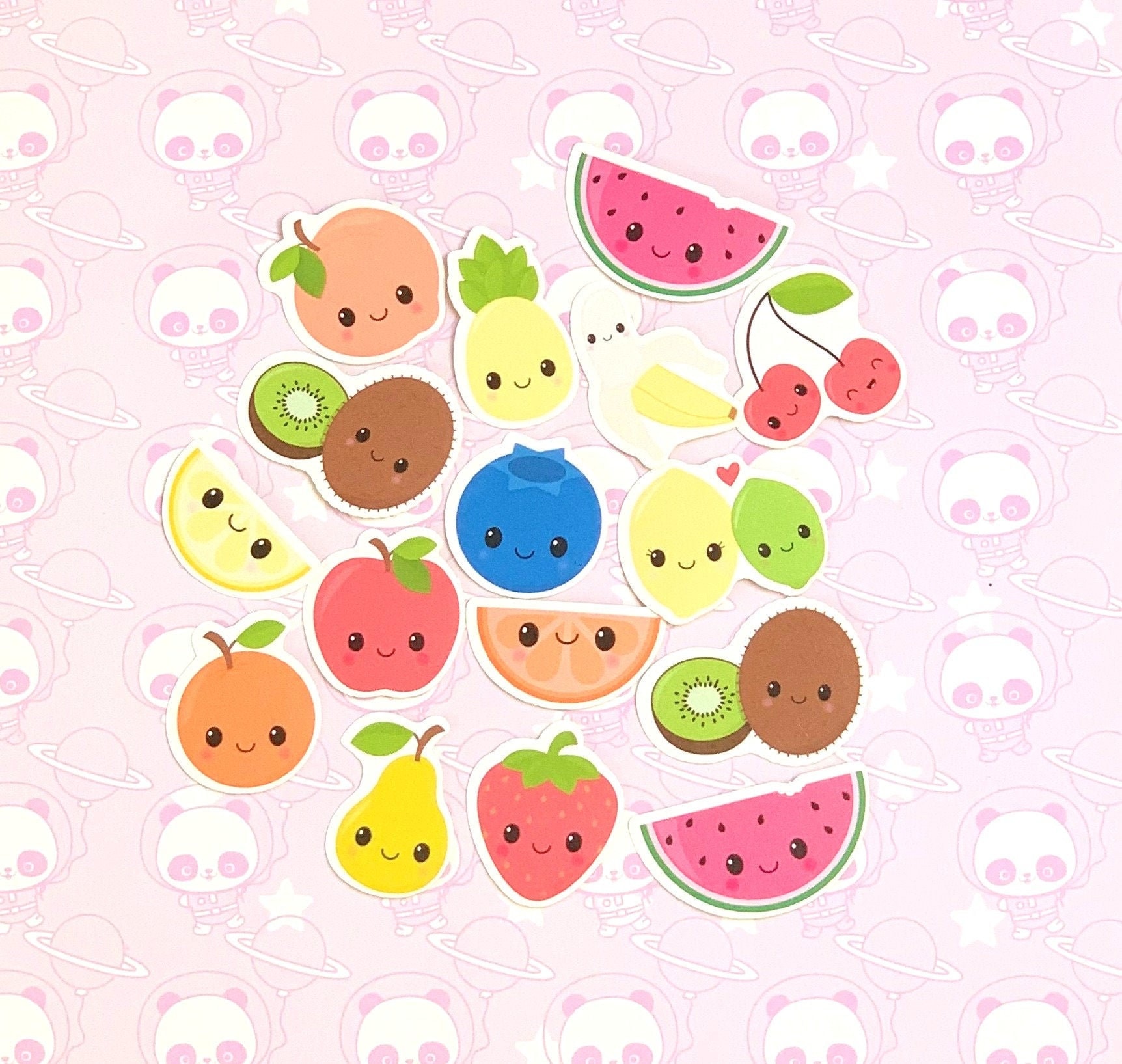Embellishments Papercraft paper matte stickers cute fun fruit fruit ...