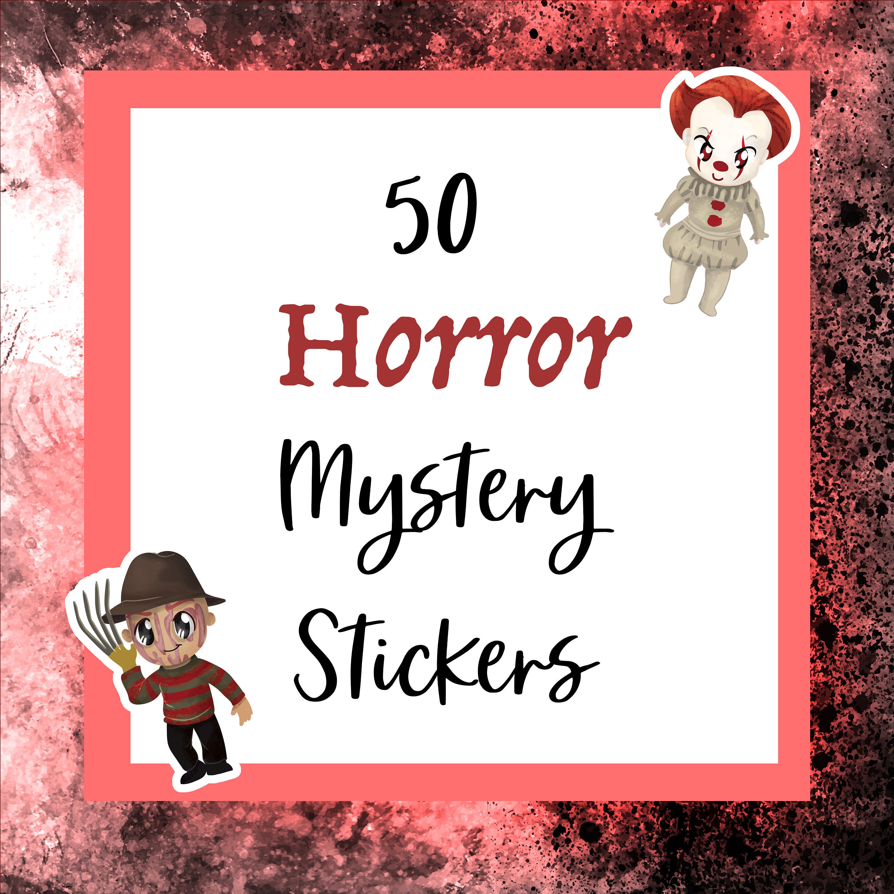 Laptop Horror Themed Stickers/Horror Movie Mystery Sticker Packs Decals ...