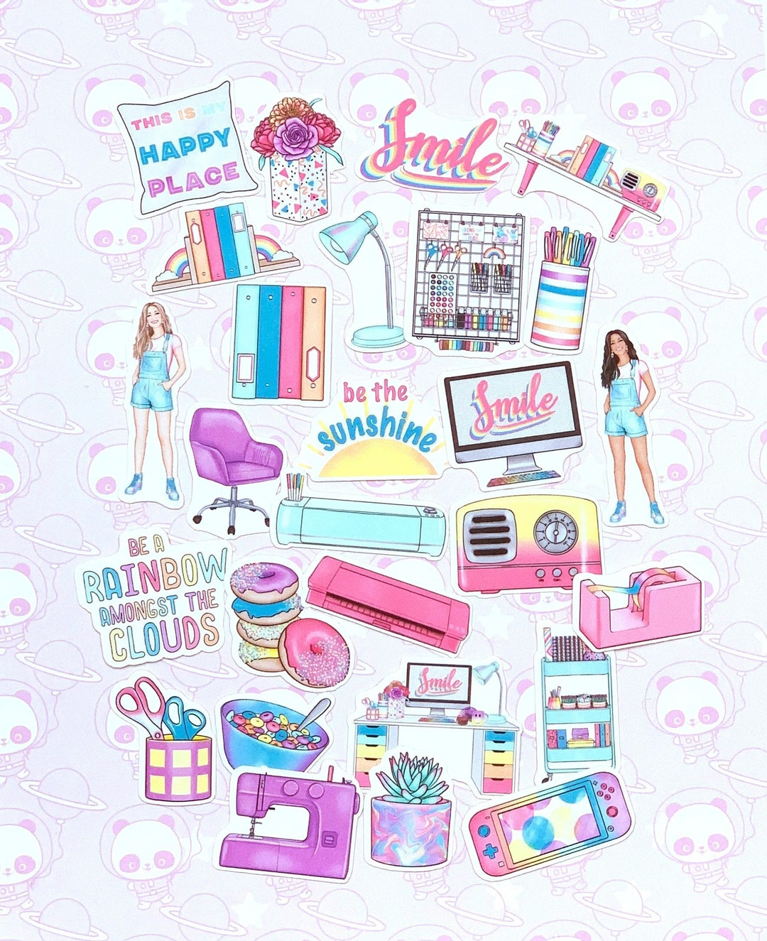 35 Pack Paper My Happy Place Stickers - Etsy