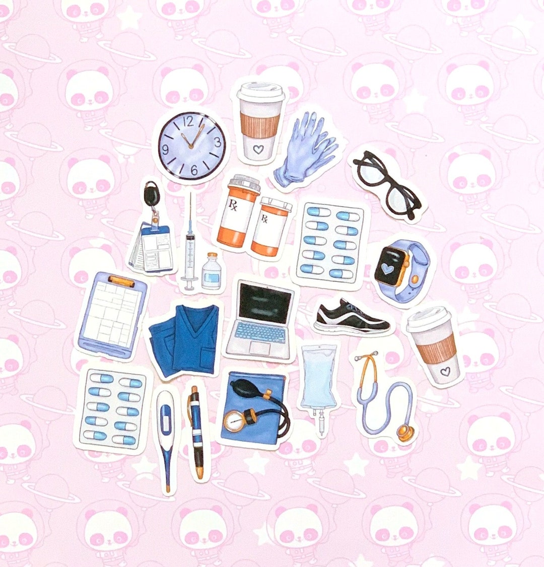 35 Pack Paper Blue Medical Hospital Doctor Stickers - Etsy