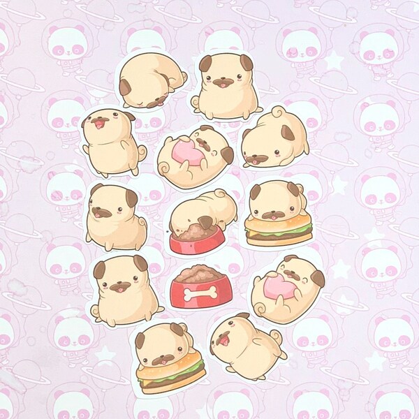 Pug Sticker Pack - Etsy