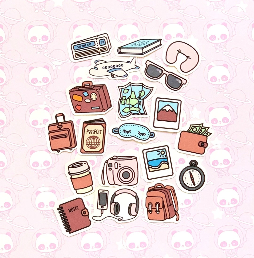 35 Pack Paper Vacation Holiday Travel Stickers - Etsy