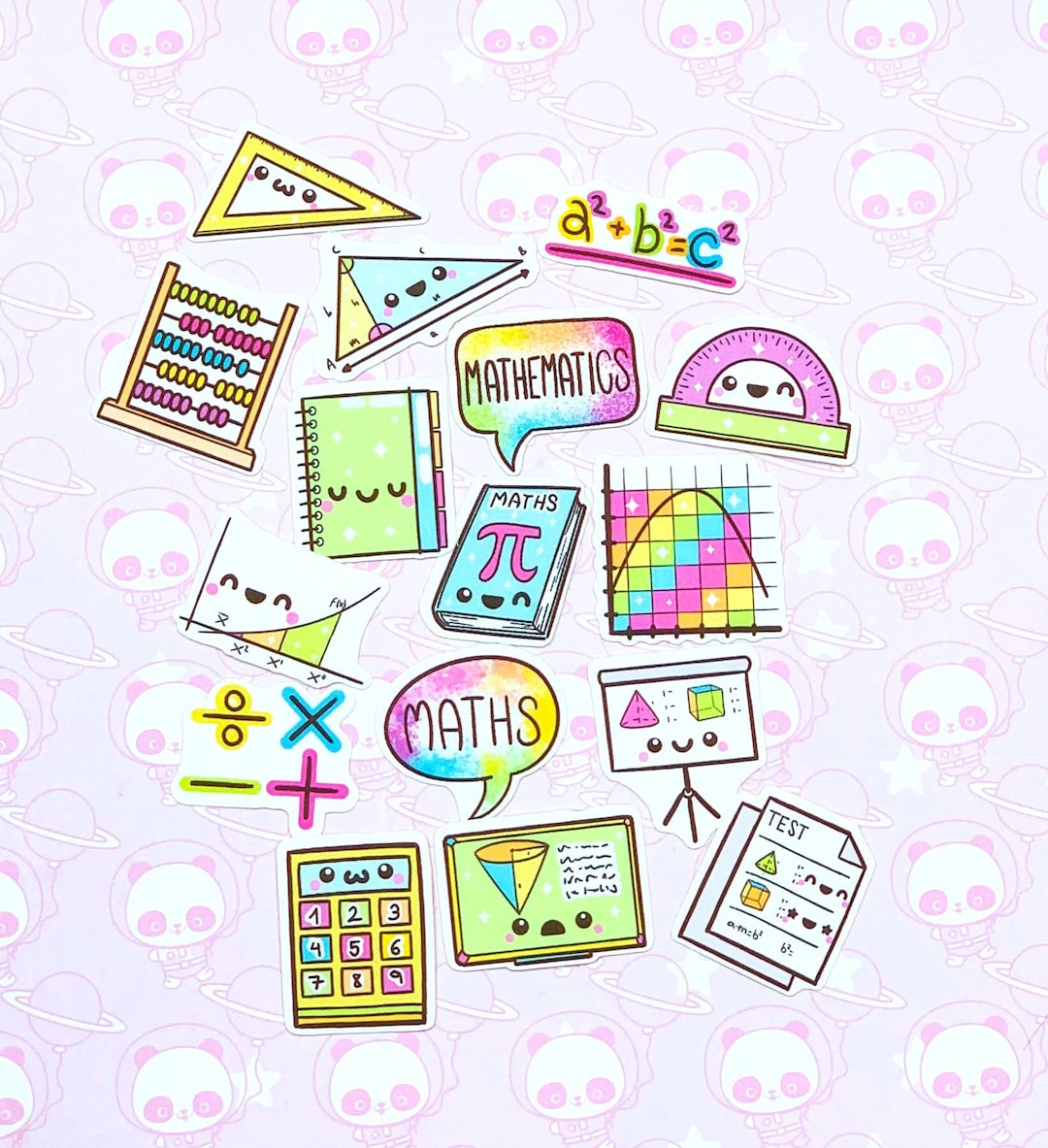 30 Pack Paper Kawaii Maths Lesson Homework Stickers - Etsy