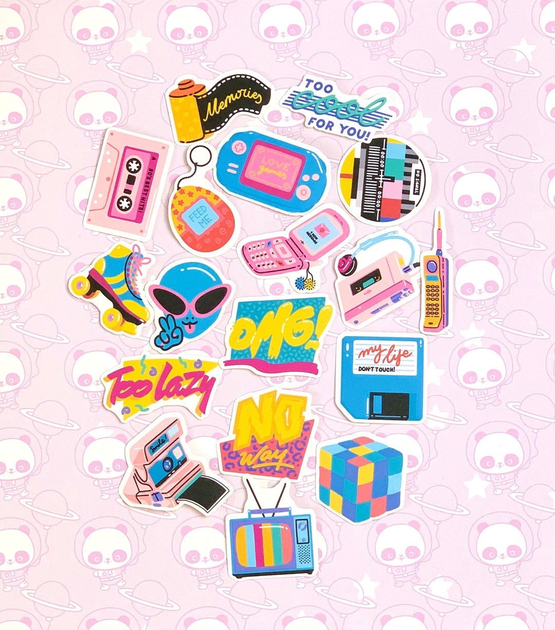 30 Pack Paper Retro 90s Girl Stickers SET 4 - Etsy