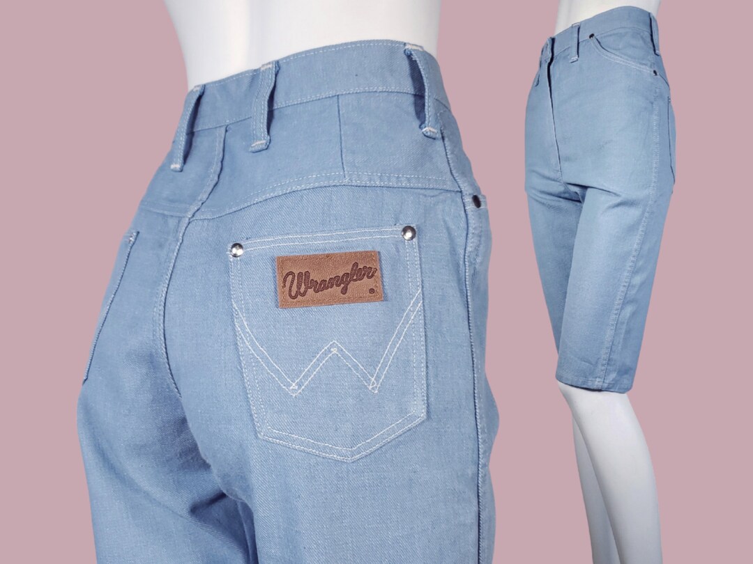 1960s Wrangler Clam Diggers: Slim Fit, Baby Blue Denim (26 X 14) - Etsy