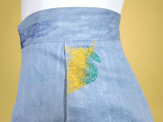 Vintage 60s/70s Paint Splatter Bell Bottoms - High Ri… - Gem