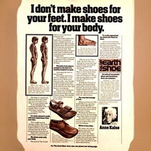 Earth Shoes 1970s Vintage Anne Kalso Wellness Shoe Never Worn Brown ...