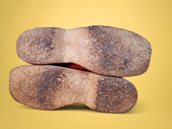 1960s leather mod boots wingtips vintage red blue sue… - Gem