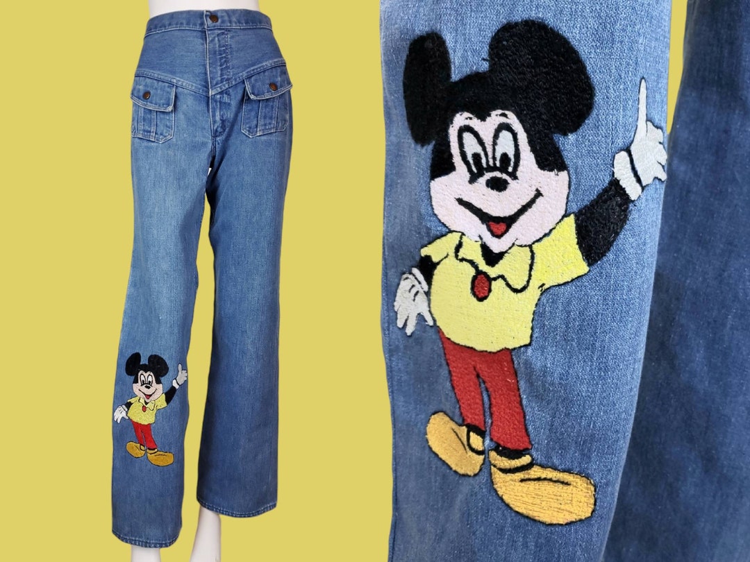 Mickey Mouse Wrangler Jeans From the 70s. Unique Pockets Embroidered ...