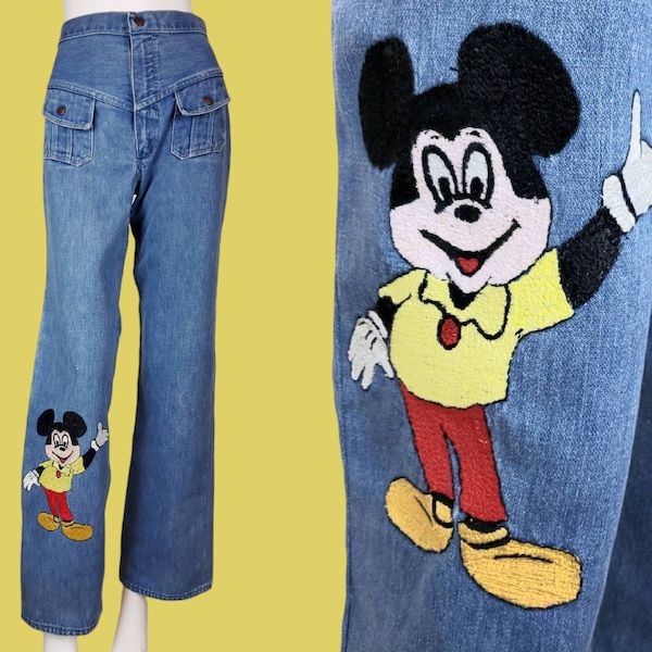 Mickey Mouse Jeans Women - Etsy