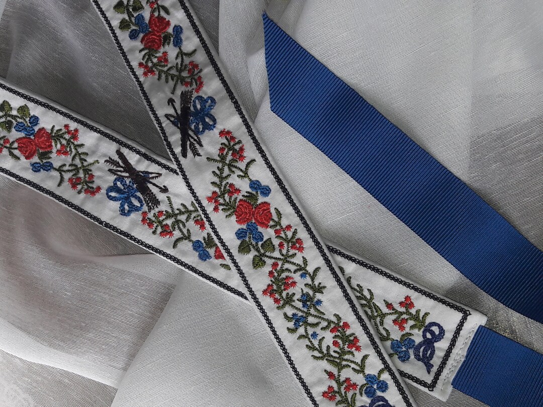 Pair of 18th Century Cupid Garters in Cotton and Grosgrain Ribbon - Etsy