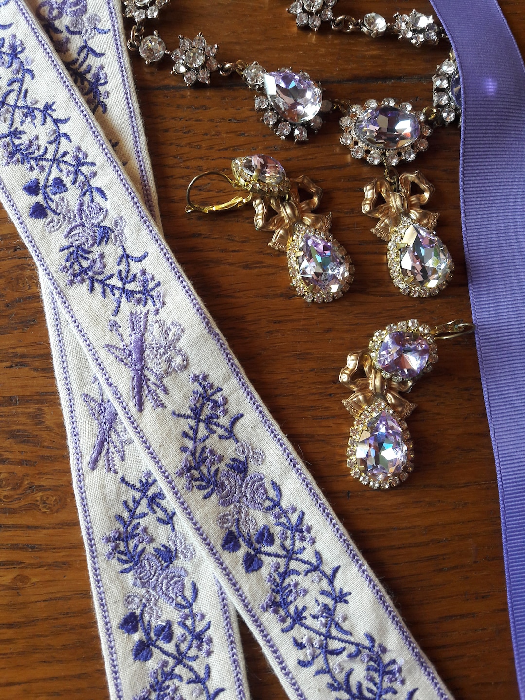 Pair of 18th Century Cupid Garters in Cotton and Grosgrain Ribbon - Etsy