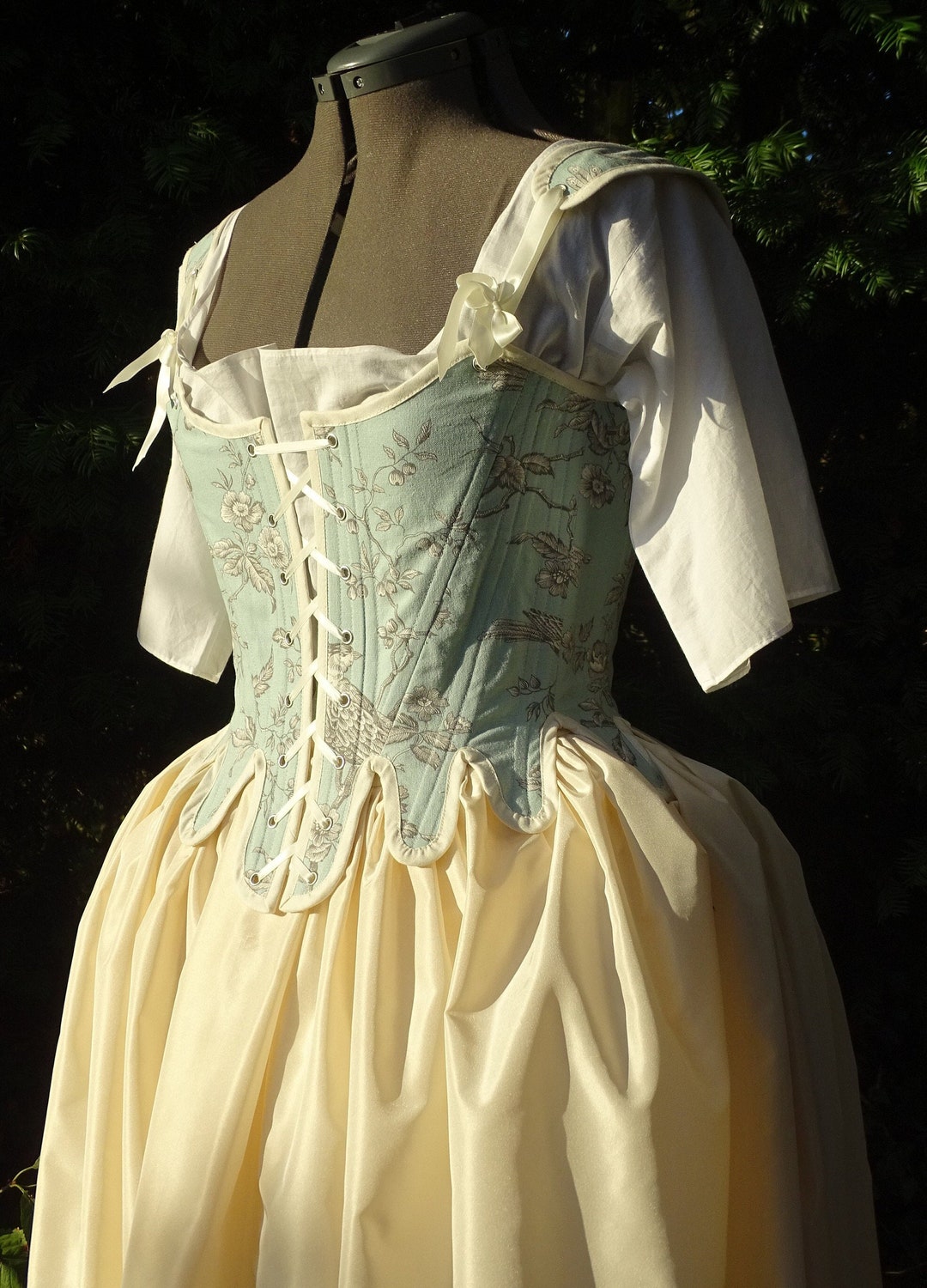 CUSTOM MADE Chinoiserie Corset With Lace-up Front/back 1760-1780 18th ...