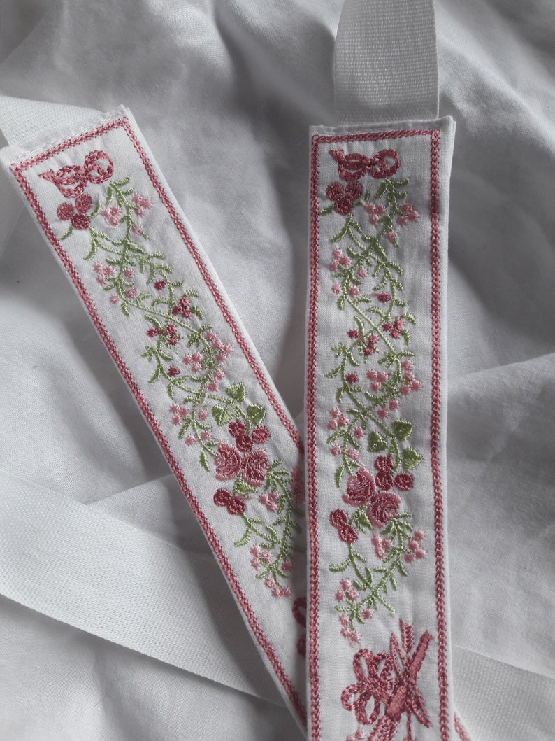 Pair of 18th-century Cupid Garters in Cotton and Cotton Ribbon - Etsy