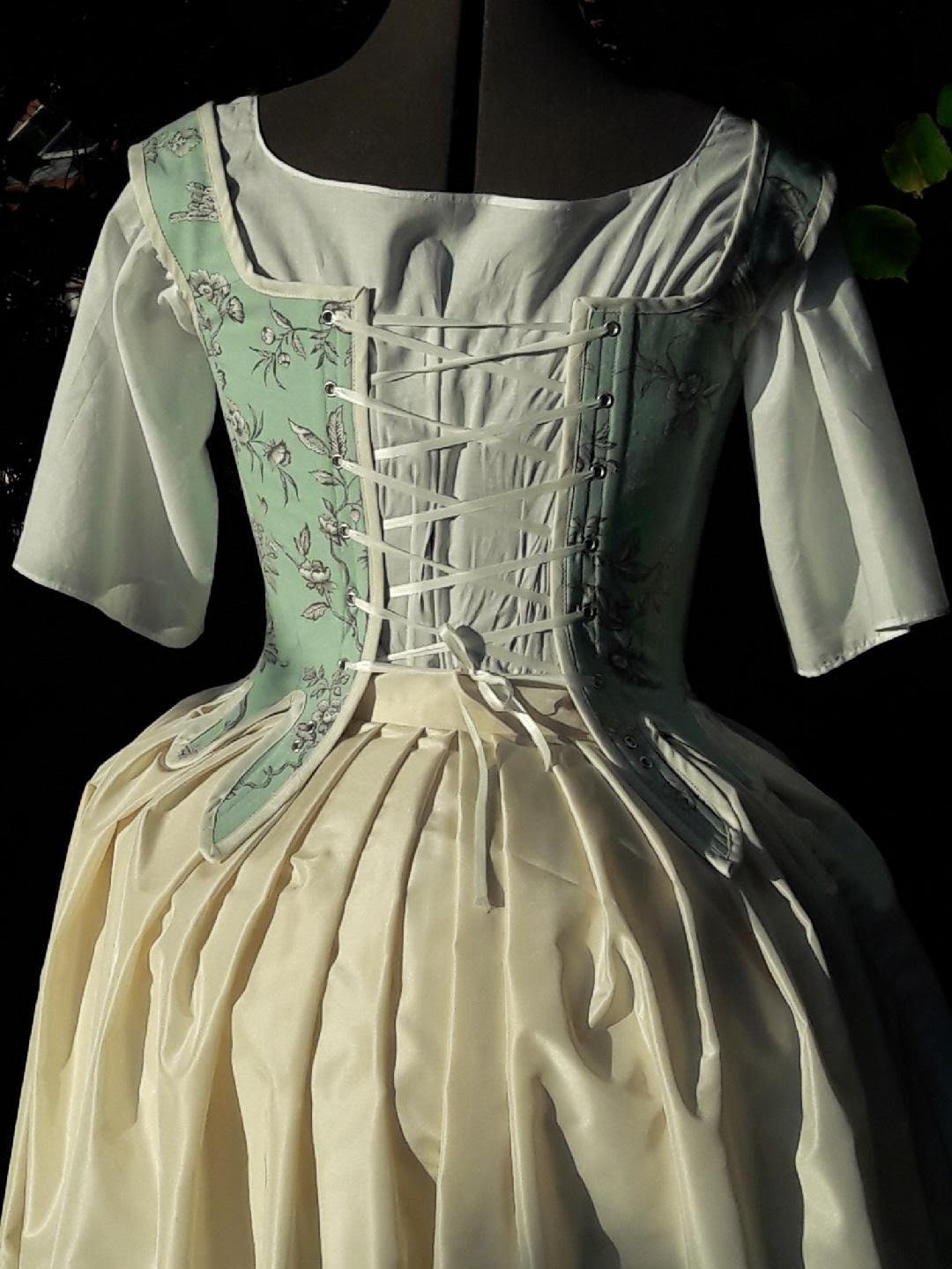 Custom-made Chinoiserie Corset With Front/back Lacing, 1760-1780, 18th ...