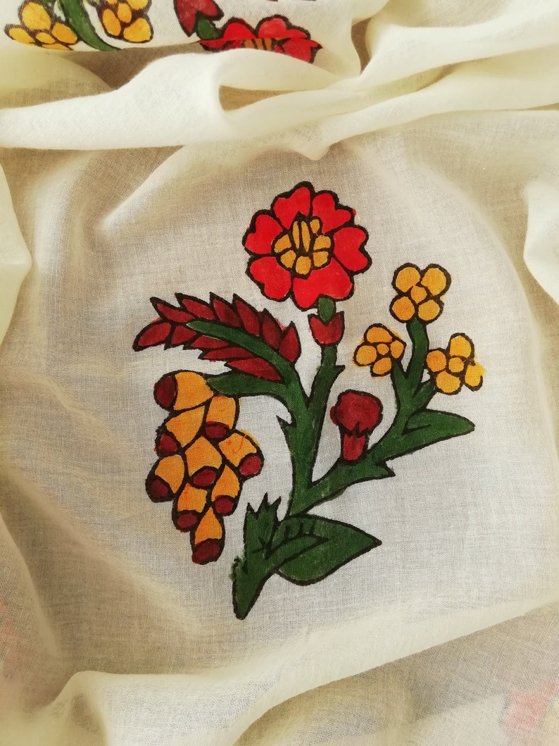 Turkish Yazma, Oya Scarf , Colorful Floral Spring Foulard, Vivid Color ...