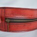 Red Circle Leather Bag, Handmade Round Cowhide Purse, Handtooled ...