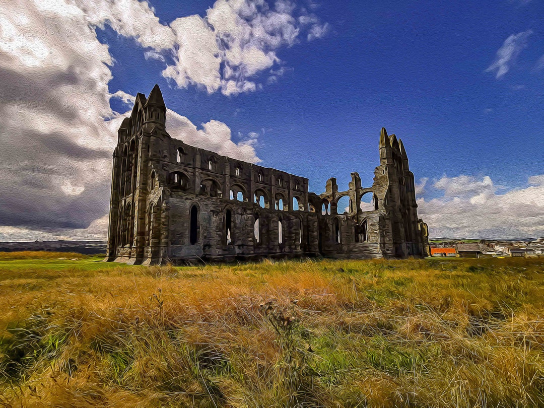 Whitby Abbey Painting: Digital Art Print (digital Download) - Etsy UK