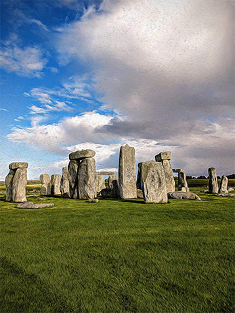 Stonehenge Digital Print, Stonehenge Lomond Print, British Digital ...