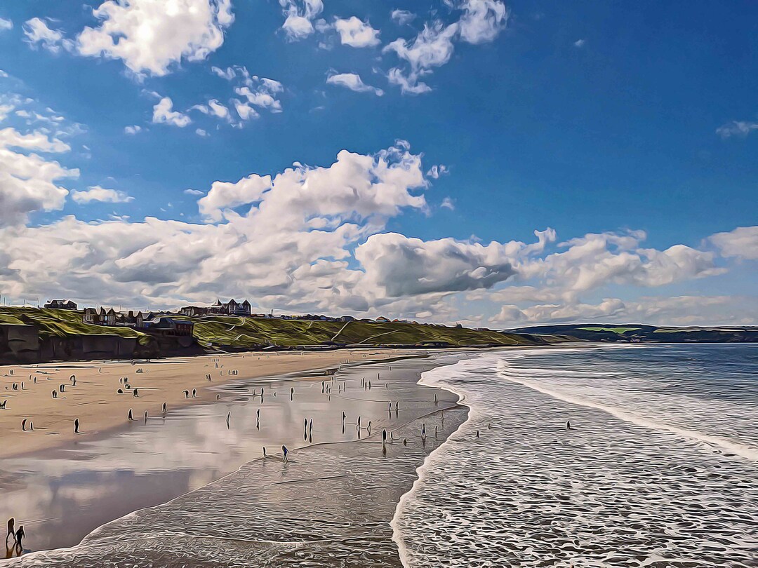 Whitby Seaside Print, Whitby Painting, Seaside Print, Beach Art, Whitby ...